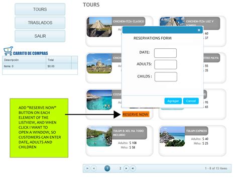 Javascript Add A Button To Open A Modal Window Inside A Listview On