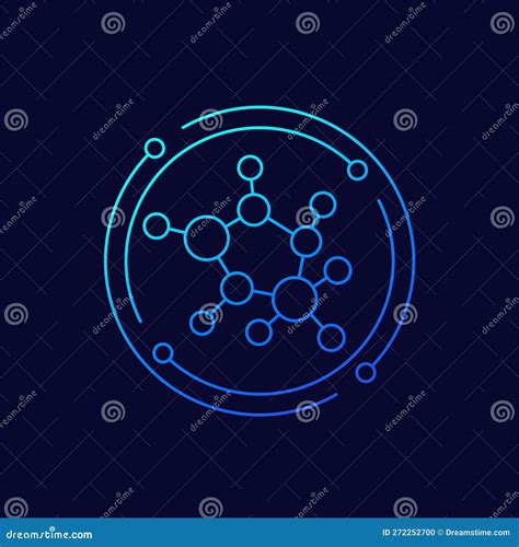 Decentralization Compound Structure Icon Vector Illustration