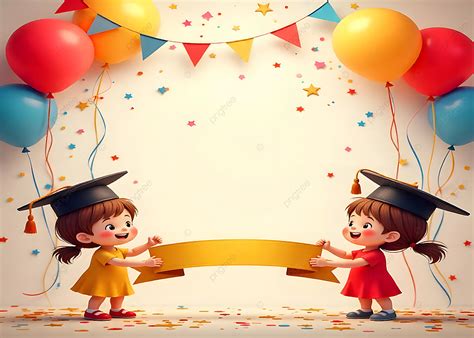Graduation Celebration Kindergarten Certificate Background