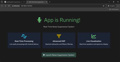 Real Time Noise Suppression System Using Python