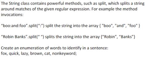 Solved The String Class Contains Powerful Methods Such As Chegg Com