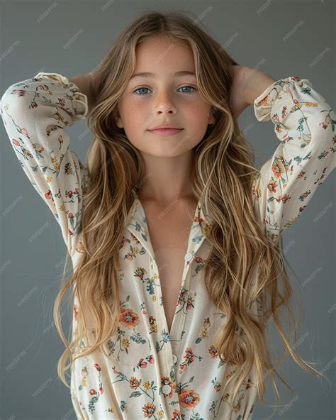 Premium Photo An Italian Young Girl In A Flat White Background
