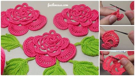 Hojas A Crochet Para Rosas B7f Crochet Earrings Crochet Crochet Necklace