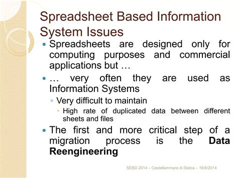 Reverse Engineering Of Data Models From Legacy Spreadsheets Based Systems An Industrial Case