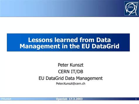 Ppt Lessons Learned From Data Management In The Eu Datagrid Powerpoint Presentation Id