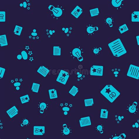 Set Consumer Product Rating File Document Light Bulb And Advertising On Seamless Pattern