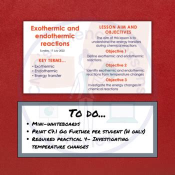 Exothermic And Endothermic Reactions GCSE By CMGs Science Lessons