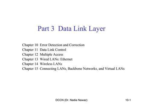 Data Link Layer Error Detection Ppt