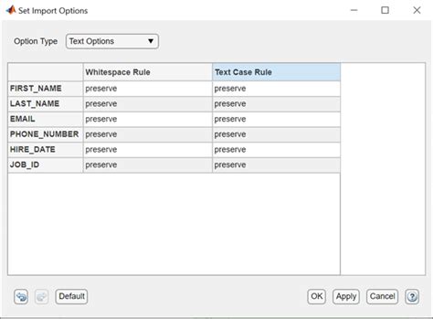 Customize Import Options Using Database Explorer App Matlab And Simulink