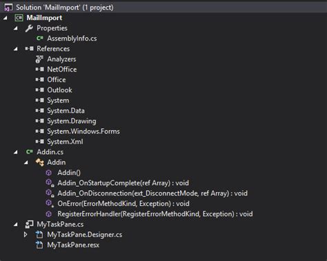 c create taskpane in outlook with netoffice stack overflow