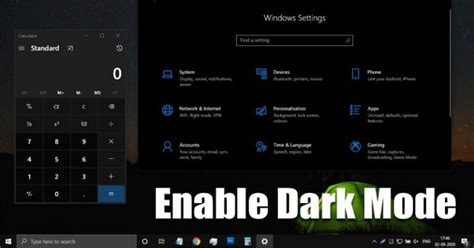 How To Enable Dark Mode In Windows 10