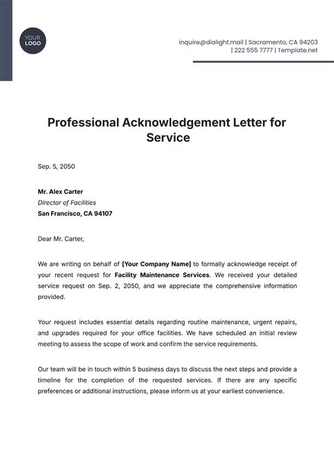Free Bid Acknowledgment Letter Template To Edit Online