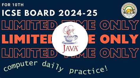 Function Return Type Question Icse Class 10th Computer Daily Practice