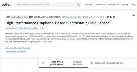 High Performance Graphene Based Electrostatic Field Sensor