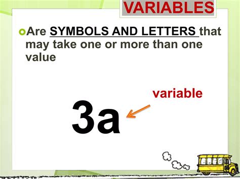 Contant Variable And Algebraic Expressions Ppt