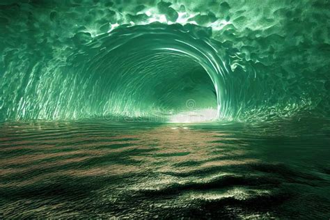 Big Wave Tube Stock Illustration Illustration Of Weather 264549577