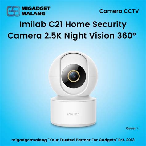 Imilab C21 Home Security Camera 2 5k Night Vision 360° Ip Camera Cctv Mi Gadget Malang