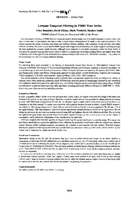Pdf Lowpass Temporal Filtering In Fmri Time Series