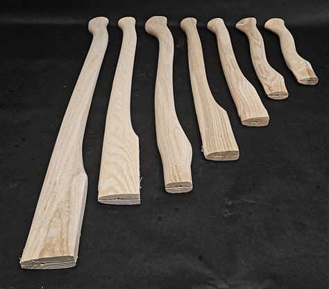 Hickory Wood Axe Handle Blanks Hand Crafted Replacement Set Of 7 Etsy