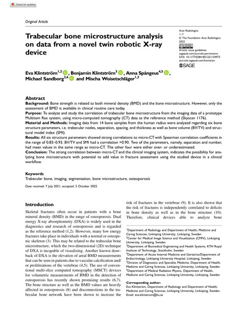Pdf Trabecular Bone Microstructure Analysis On Data From A Novel Twin
