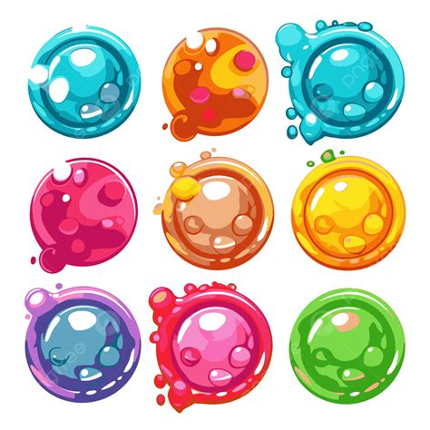 Counters Clipart Collection Of Colorful Bubble Buttons Cartoon Vector Cartoon Clipart Counters