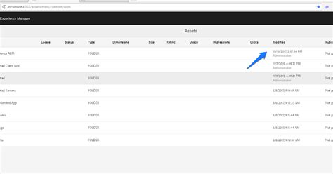 Experiencing Adobe Experience Manager Aem Cq Aem 63 Touch Ui Show Date In List View Of