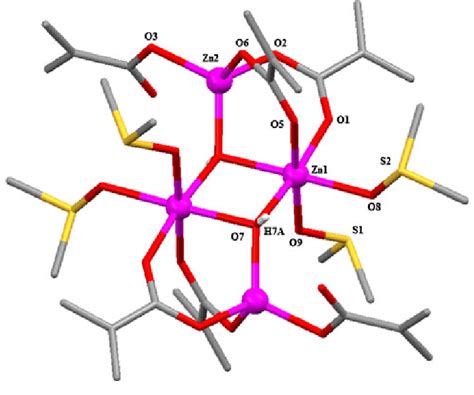 Structure Of The Tetranuclear Core Of The Coordination Polymer 2 Download Scientific Diagram