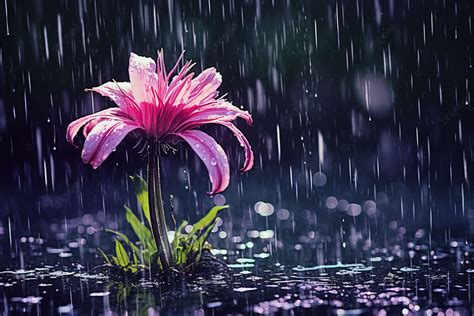 빗속의 꽃 꽃들 물방울 비 배경 일러스트 및 사진 무료 다운로드 Pngtree