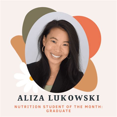 Nutrition Student Of The Month Aliza Lukowski Byrdine F Lewis