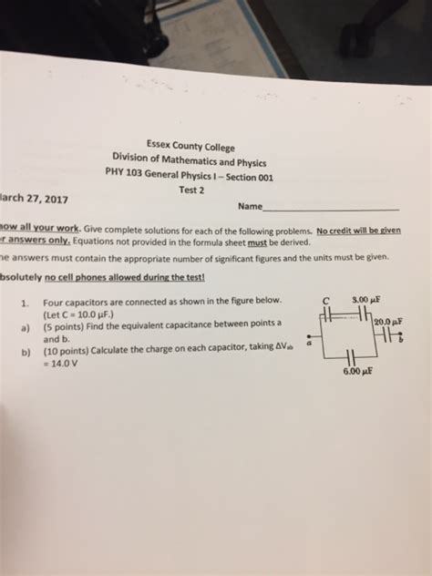 Solved Four Capacitors Are Connected As Shown In The Figure