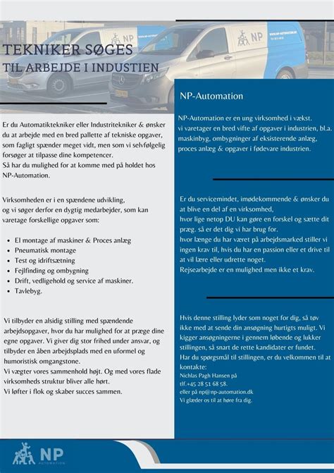 Medarbejder Søges Til Ung Virksomhed I Vækst Np Automation
