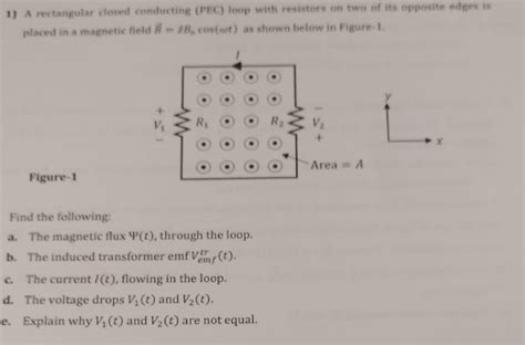 Solved 1 A Rectangular Closed Conducting Pec Loop With