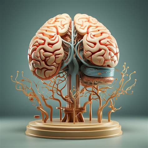 Premium Ai Image Human Brain 3d Rendering