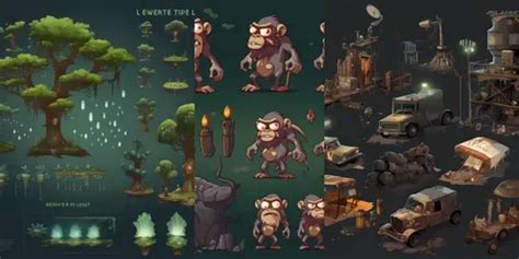 2d Game Assets Sprite Sheets Midjourney Prompt Promptbase