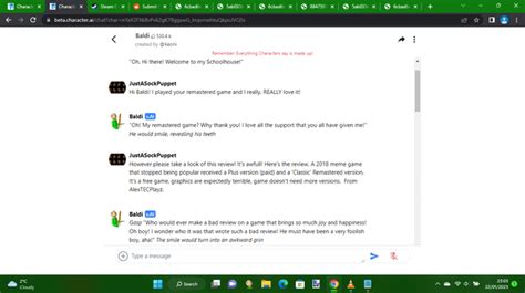 I Found The Baldi Fan Triggering Review On Steam And Dicided To Give It To Ai Baldi To See