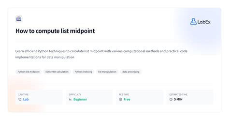How To Compute List Midpoint Labex