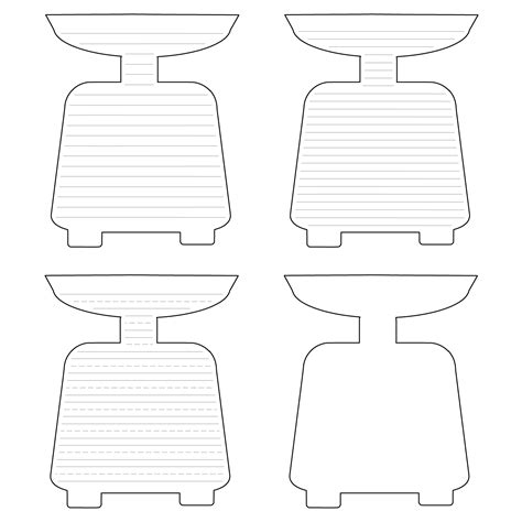 Weighing Scale Shaped Writing Template Free Printable Papercraft Templates