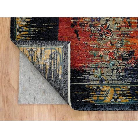 Rust Red And Black Ancient Ottoman Erased Design Ghazni Wool Hand