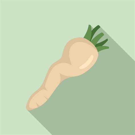 Cooking Parsnip Icon Flat Style Vector Art At Vecteezy