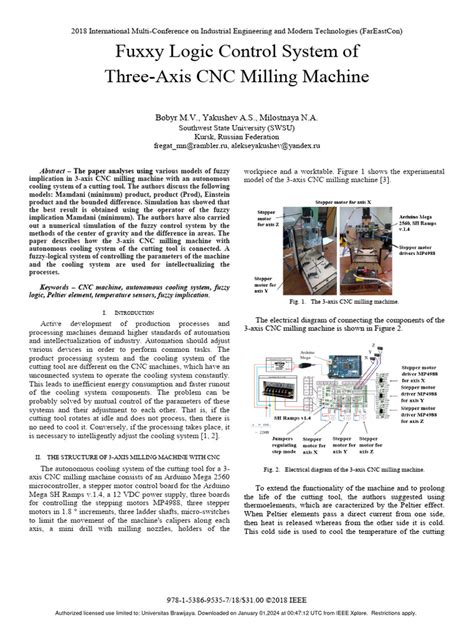 fuxxy logic control system of three axis cnc milling machine pdf