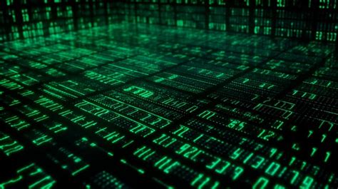 Premium Photo Data From A Digital Stream Or Binary Code On A Matrix Background With Vector