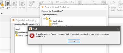vault project in inventor has red arrows new edits available