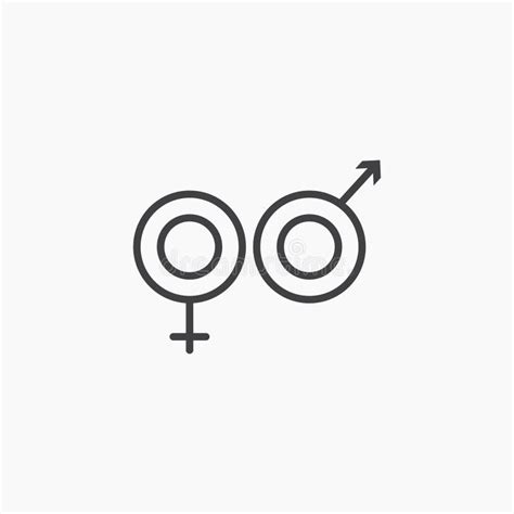 Unisexline In Thin Line Black Color Flat Simple Vector Symbols Illustration Stock Vector