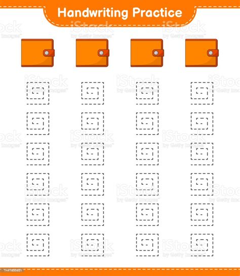 필기 연습 지갑의 추적 라인 교육 어린이 게임 인쇄 워크시트 벡터 일러스트 레이 션 0명에 대한 스톡 벡터 아트 및 기타 이미지 0명 개발 공부 Istock