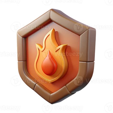 Vibrant Contemporary Firewall Symbol With Flames Isolated Cutout High Quality 58021431 Png