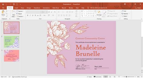 How To Make Beautiful A Certificate In PowerPoint Vegaslide