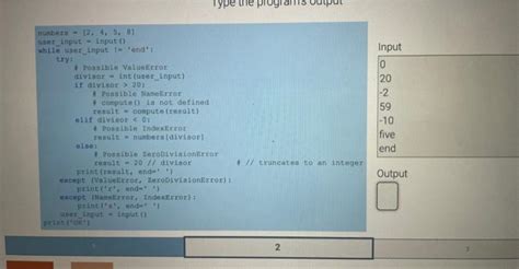 Solved Type The Programs Output Numbers 2455