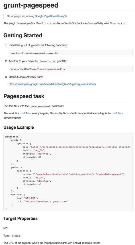 Grunt Pagespeed Grunt Plugin For Running Google PageSpeed Insights