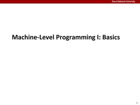 ppt machine level programming i basics powerpoint presentation free