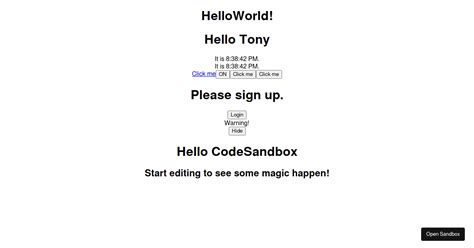 react page layout examples codesandbox